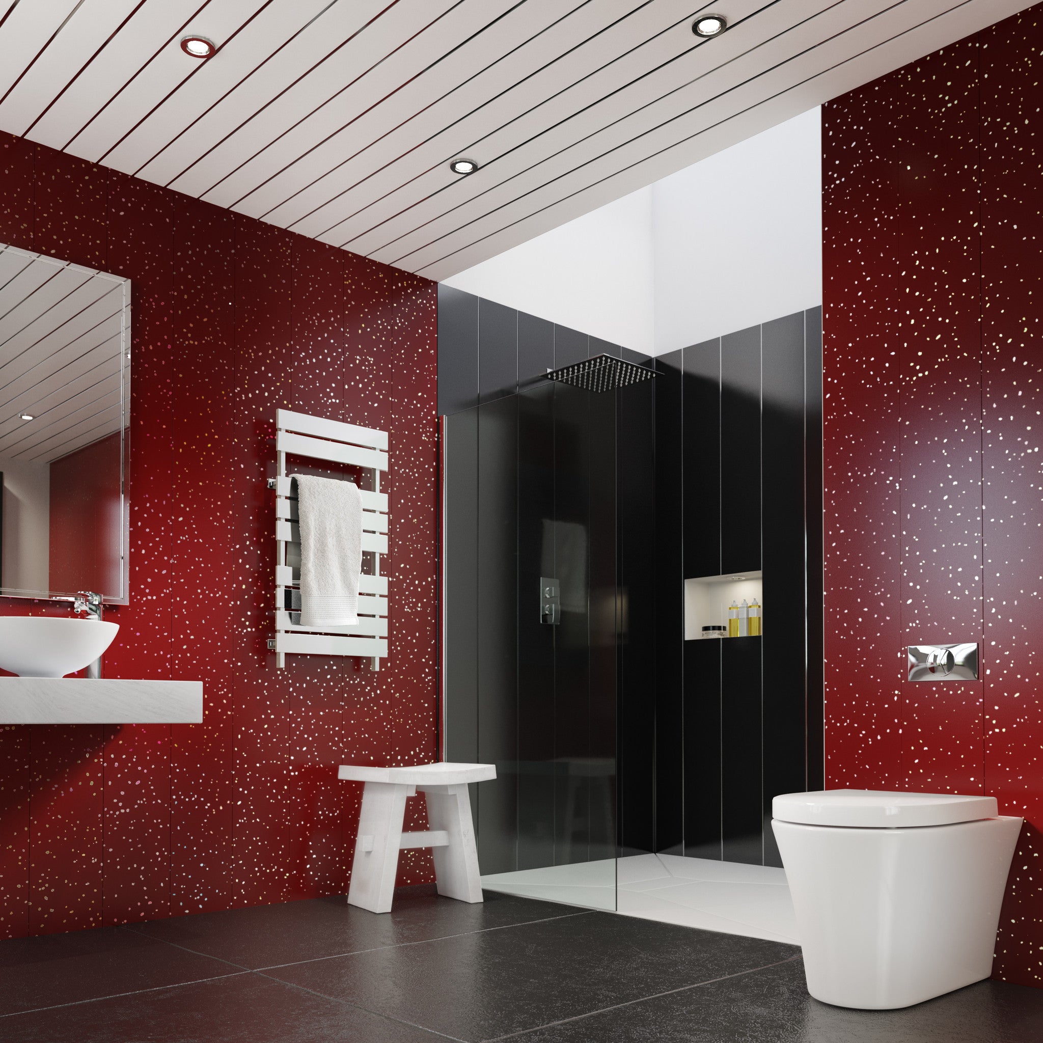 Sparkle Effect Bathroom Cladding | PVC Wall Cladding